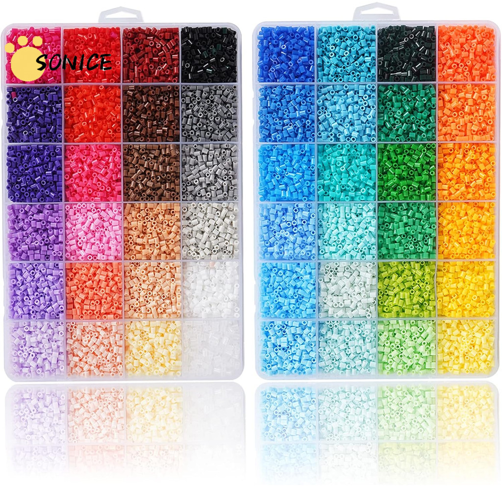 Mini Fuse Beads 12000 Mini Melty Beads 24 Colors Mini Iron Beads ...