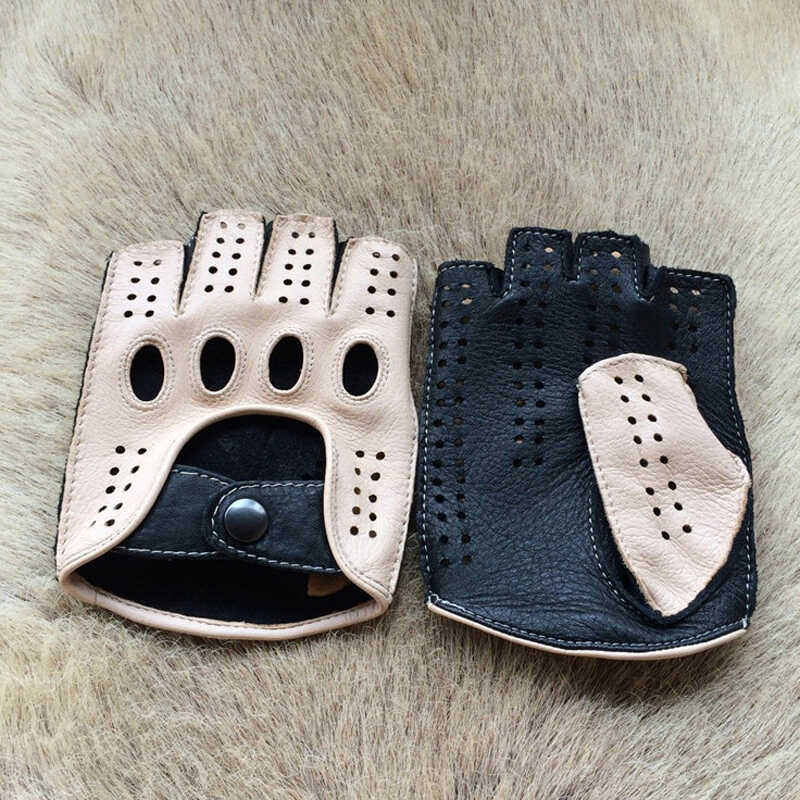 shopee seller LY High Quality 2024 New Half Finger Genuine Leather ...