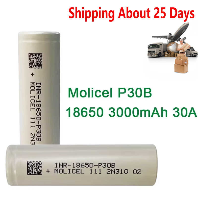 2-10Pcs 5 Molicel P30b INR 18650 3000Mah Capacity CDR 30A 3.7V Lithium ...