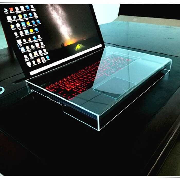 Laptop Dust Cover Transparent Acrylic 14 Inch 15.6 Inch 17.3 Inch Apple ...