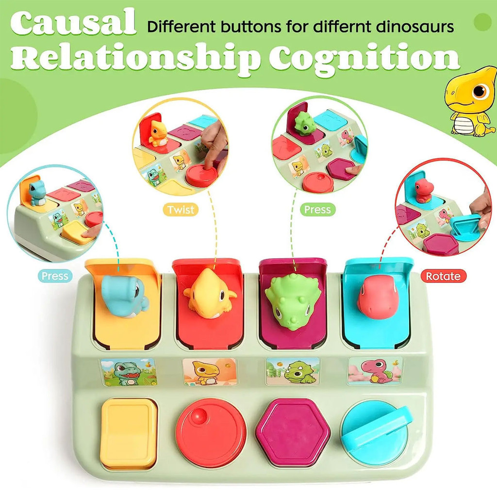 A0632 Baby Dinosaur Peekaboo Switch Box Cause and Relationship Switch ...