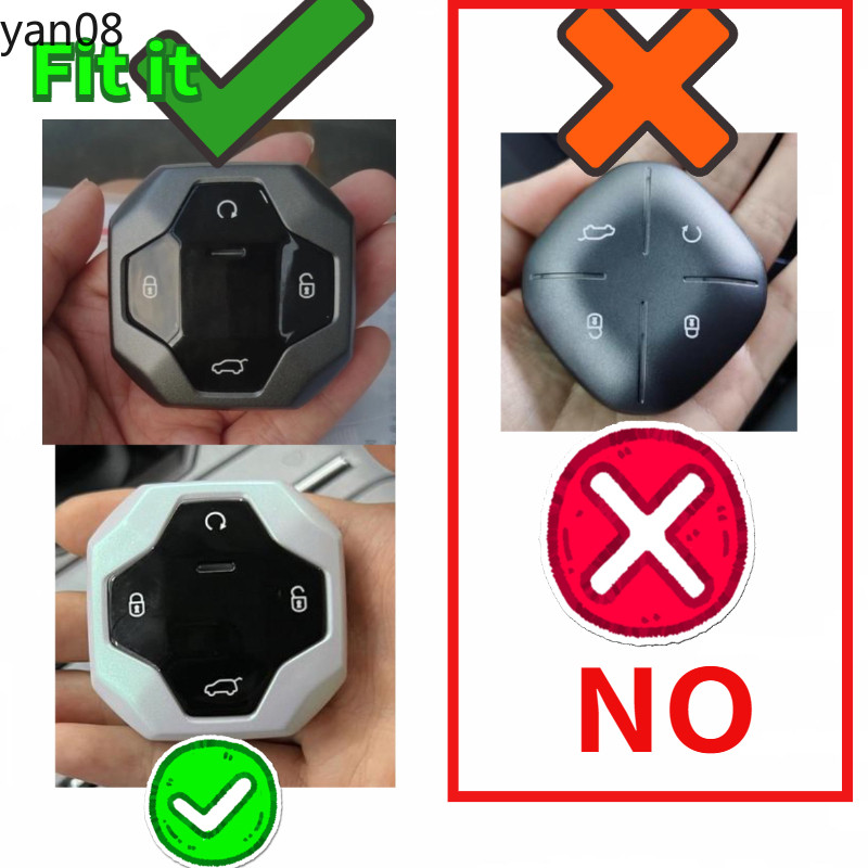 4 Buttons Car Remote Control Key Case Zinc Alloy TPU Key Protect Cover ...