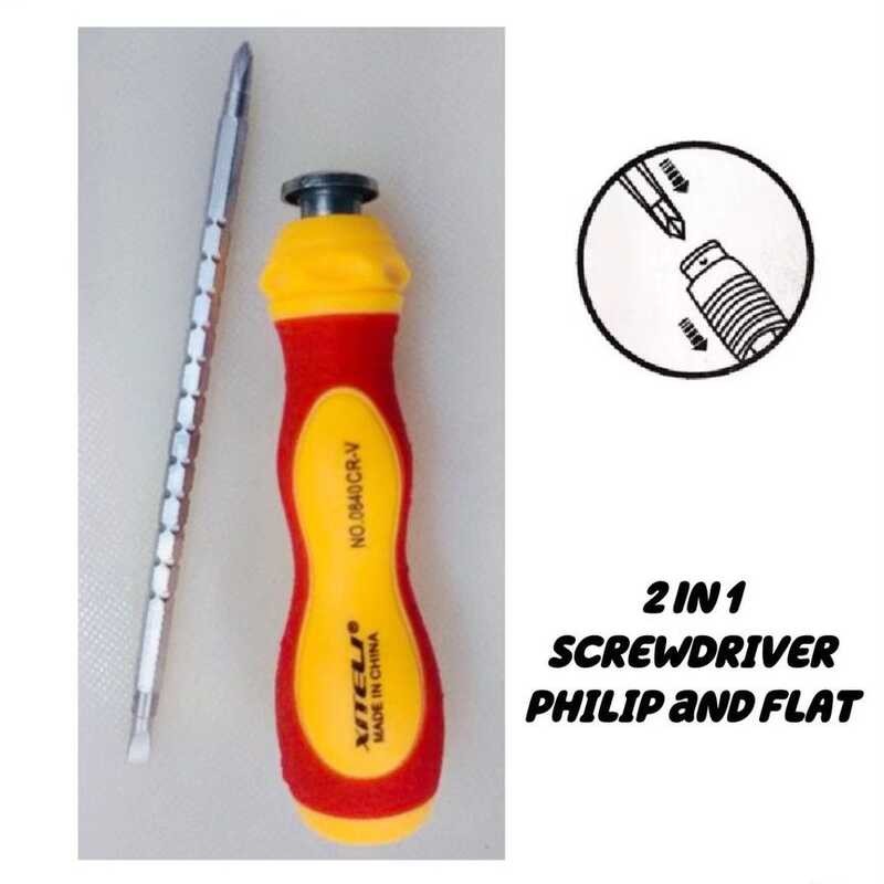 2In1 Purpose Double Ended Flat And Phillip Screwdriver Flexible Soft ...