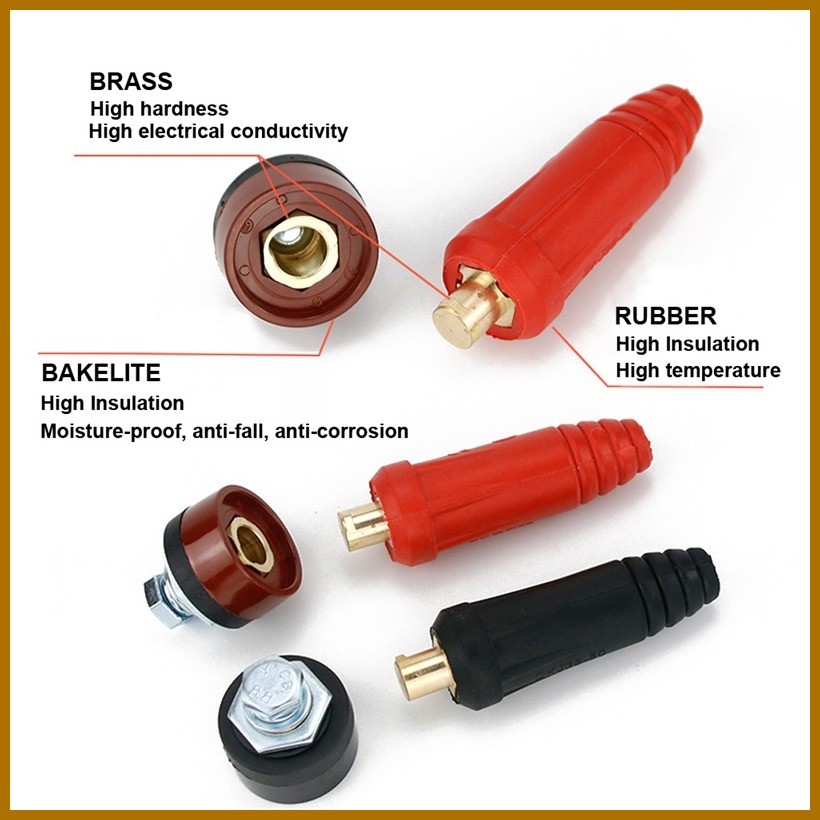 DKJ10-25 Welding CableConnector Plug Quick Fitting Male+Female Cable ...