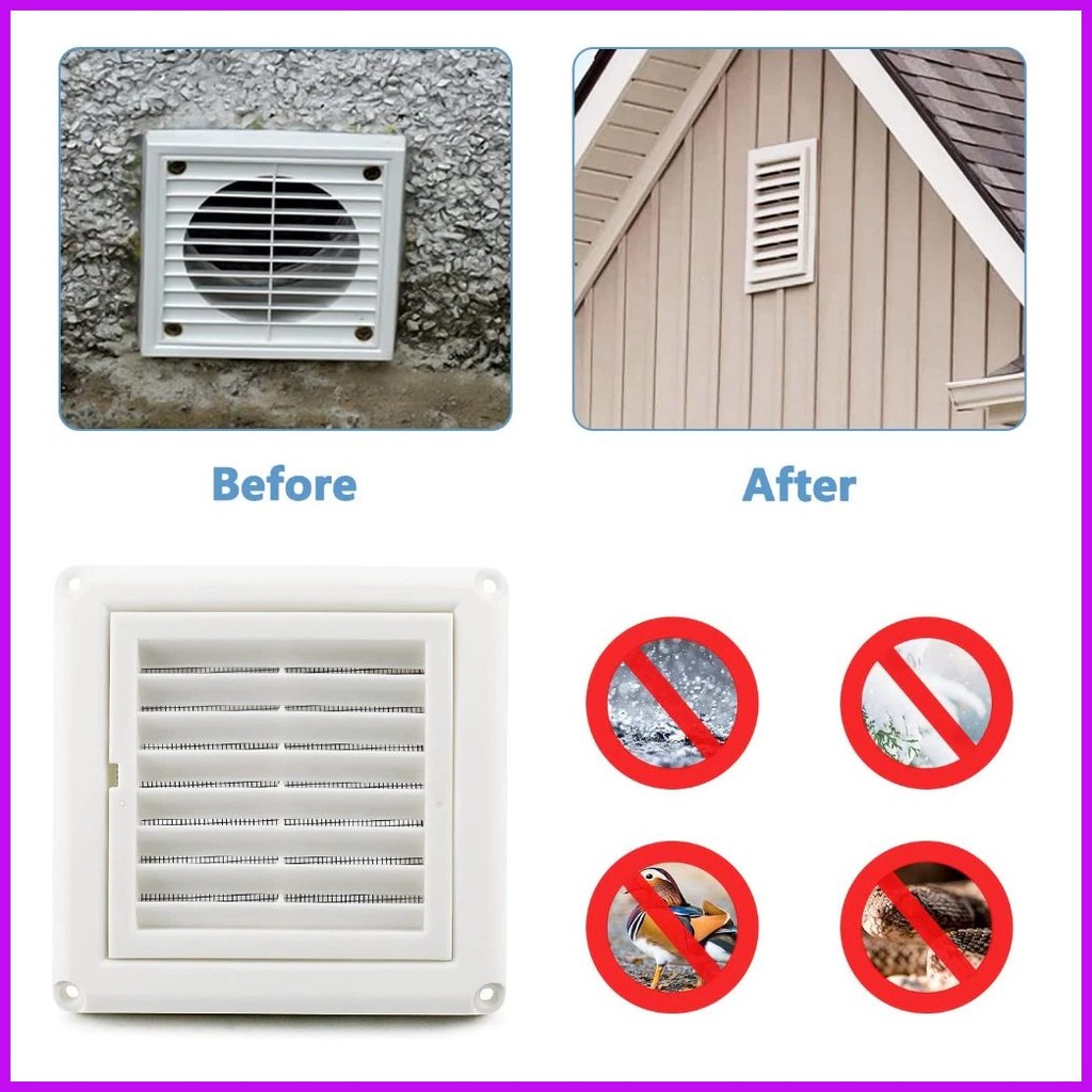 Ceiling Air Ventilation PVC Exhaust Fixed Exhaust Louver Grille Air ...