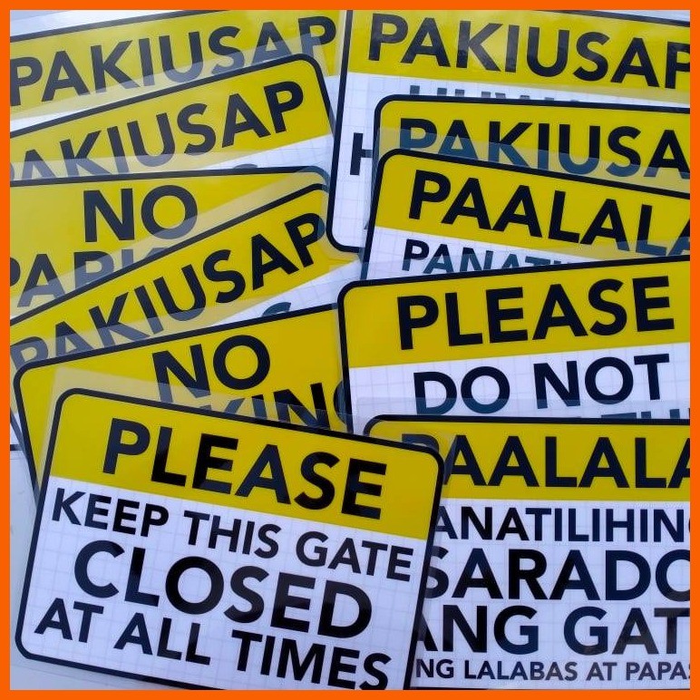 Paalala Panatilihing Malinis ang Lugar na Ito Sign | Laminated Signage ...