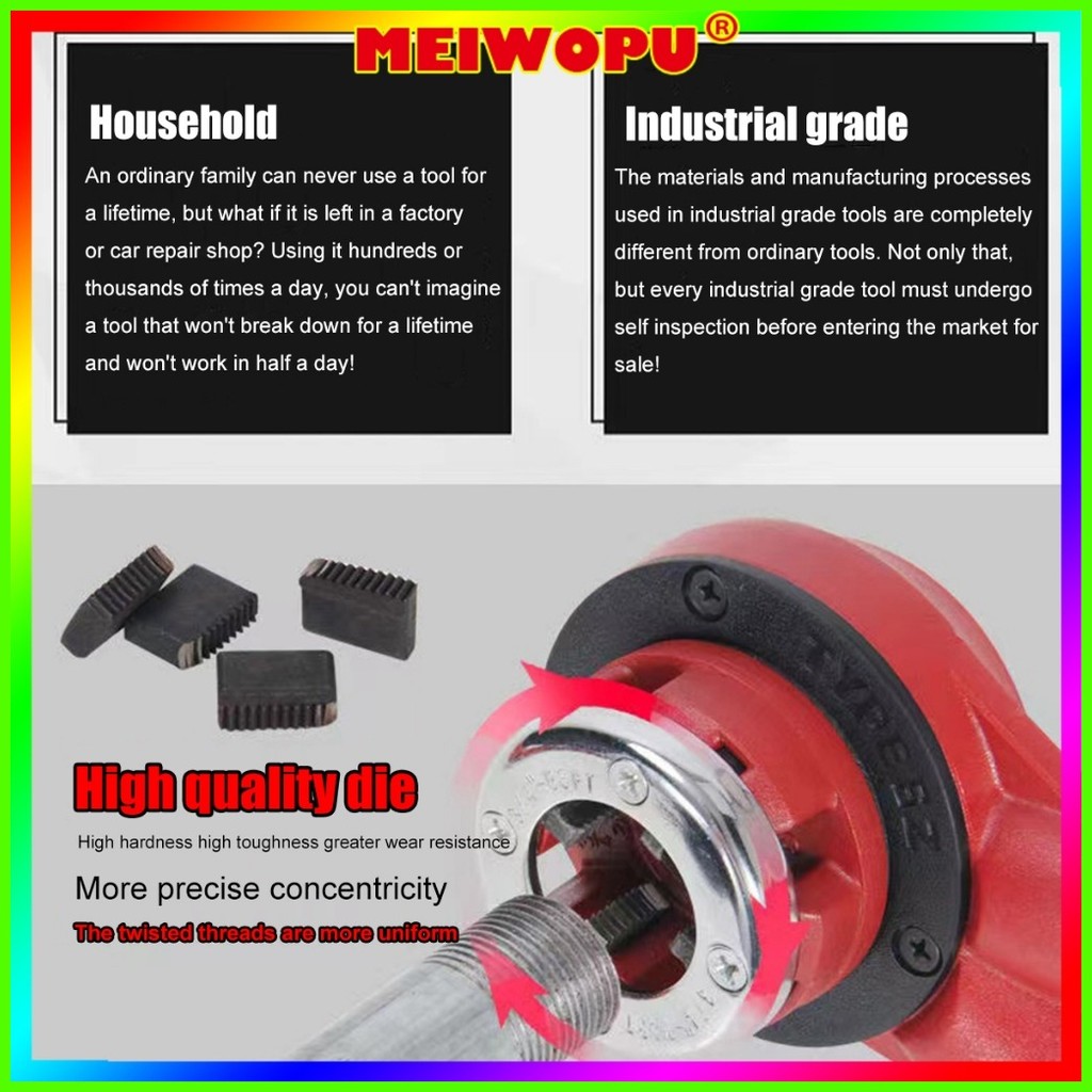 ∟ Manual Threading Machine 1/2 3/4 1 2 Inch Plastic Pipe Water Pipes 6 ...