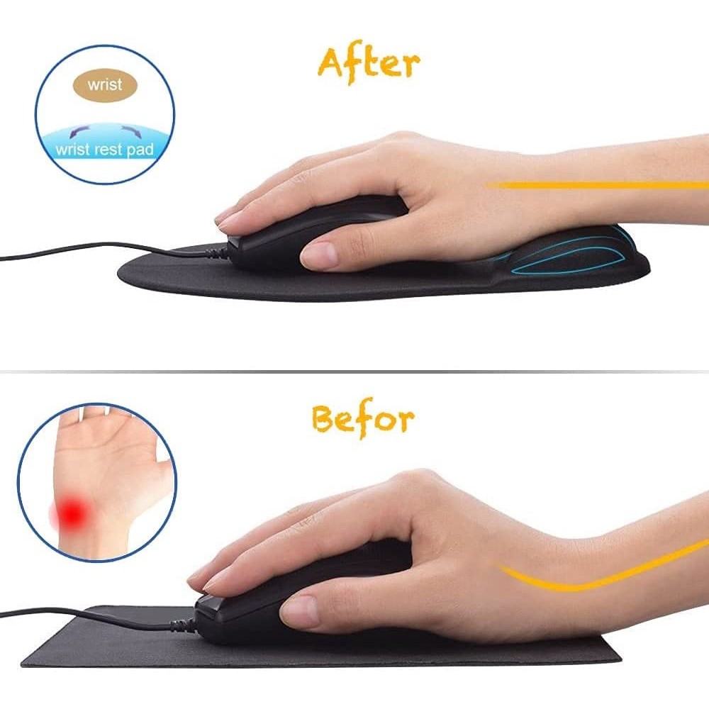 EVA Mouse Pad Soft Wrist Support Optical Trackball PC MousePad Mat ...