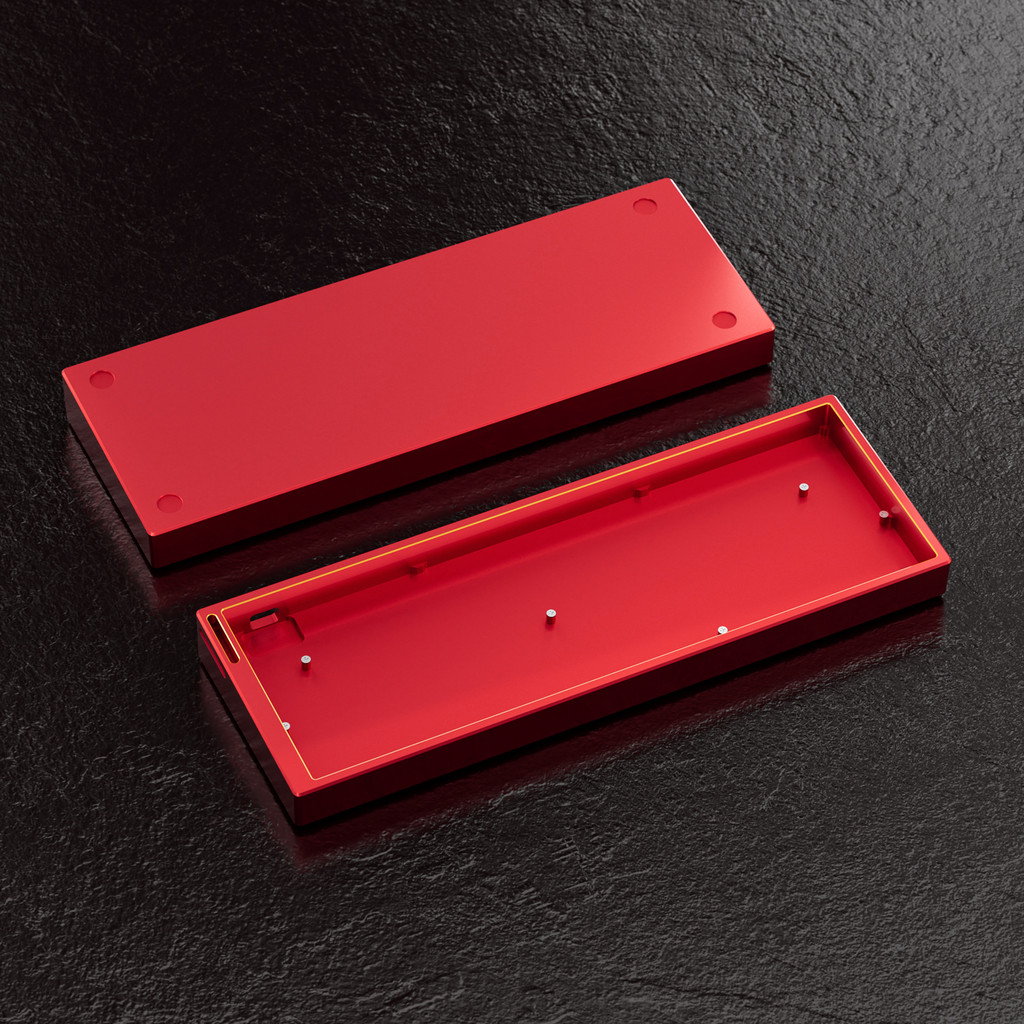 M60/M63 Red / Black Mechanical Keyboard Housing CNC Aluminum Anode ...