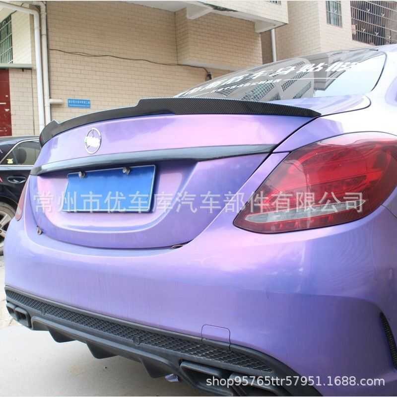 Fits 2 ☆ For 15-21 AMG Wing, Mercedes Benz C200l C-Class W205 Tail Wing ...