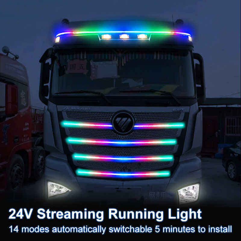 LED Truck Decorative 7Color Flashing Night Driving Safety Warning Light ...