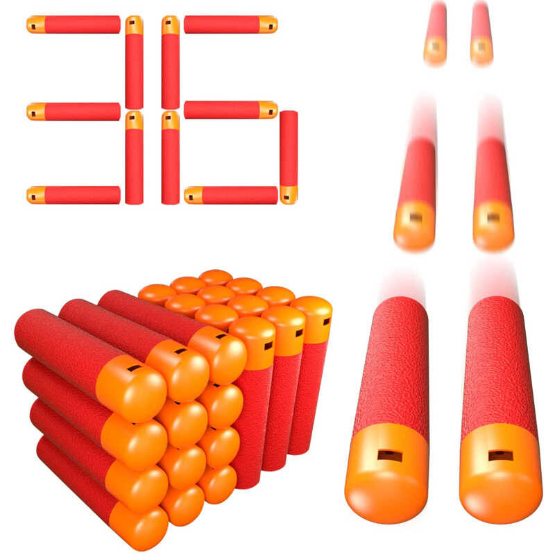 700 9.5Cm Soft EVA Foam Bullets Refill Darts Nerf N-Strike Elite Mega ...