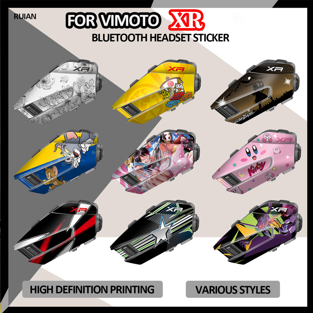For VIMOTO XR Bluetooth Headset Stickers Motorcycle Helmet Headset ...