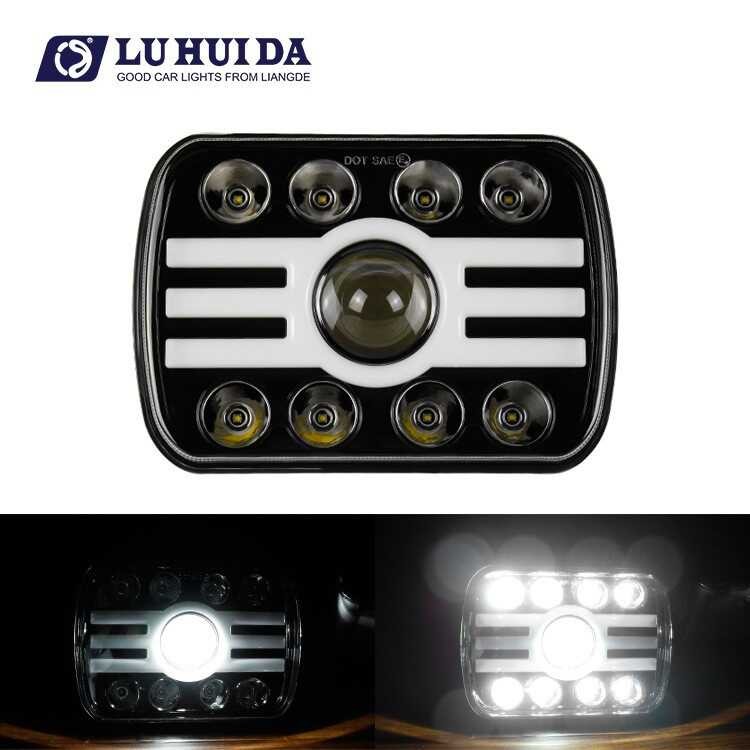 Square 5X7 3 03 Headlights, LED Wrangler, 7-Inch Motorcycle, Off-Road ...