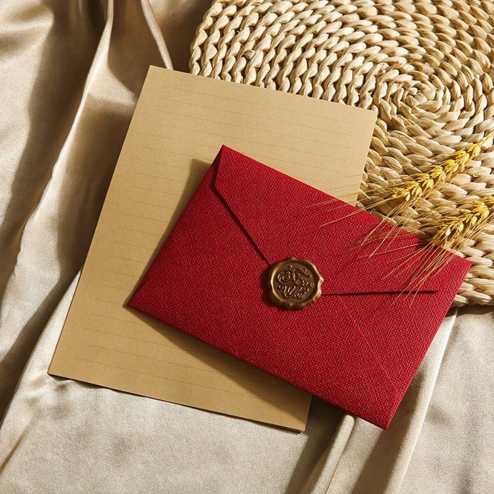 Deluxe Linen Envelope and Letter Set with Wax Seal - Perfect for DIY ...