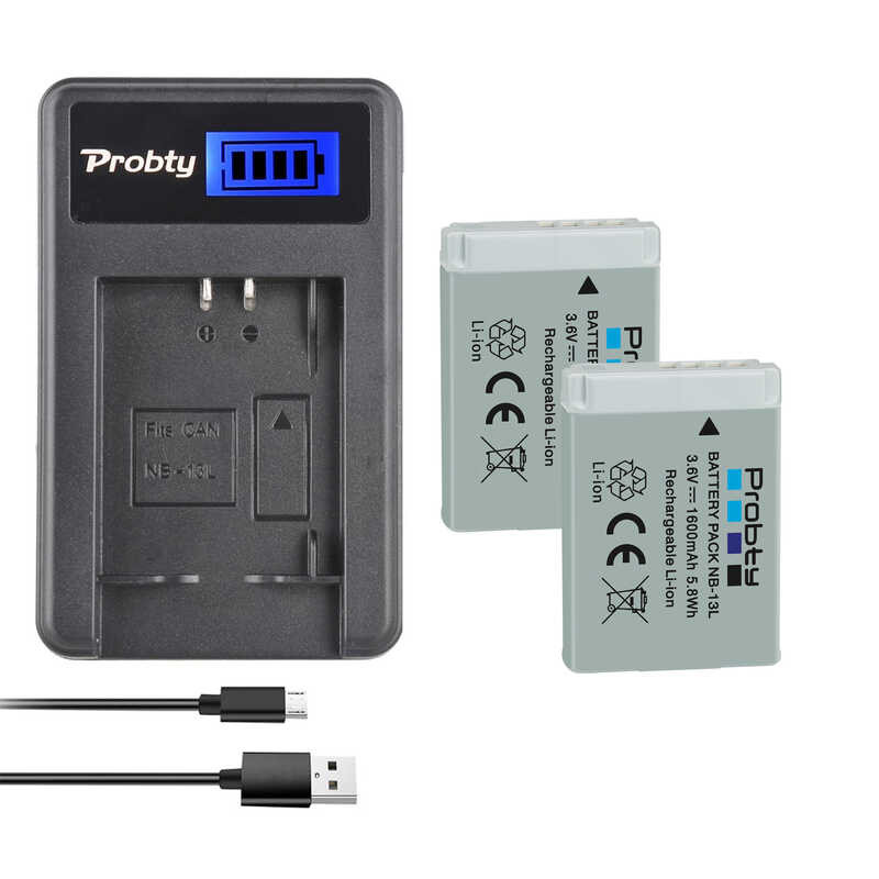 3C Nb-13L 2 Nb13l NB 13L Battery + LCD Charger Para Sa Canon Powershot G5x G7x G9x G7 X Mark II ...