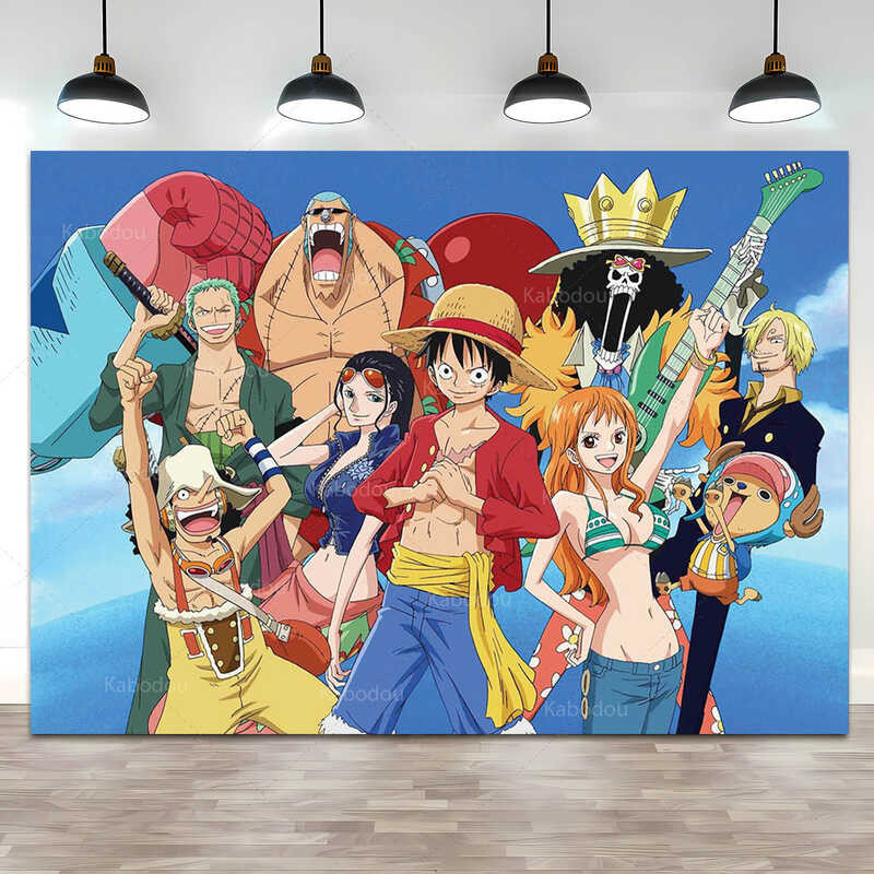 Piece One Luffy Party Backdrop Boy Kids Birthday Roronoa Zoro ...