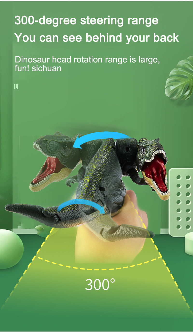Vocal Dinosaur Toy Hand Operated Spring Swing Telescopic Action Figure ...