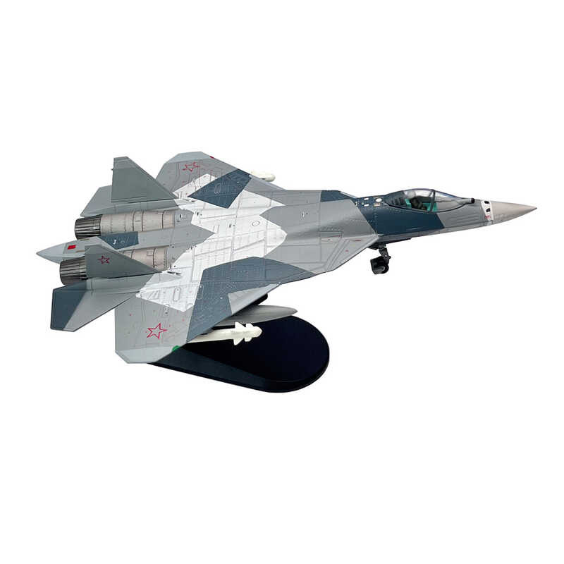 06 1 / 100 Scale Russian Su 57 Sukhoi Su- 57 Fighter Jet Airplane Metal ...