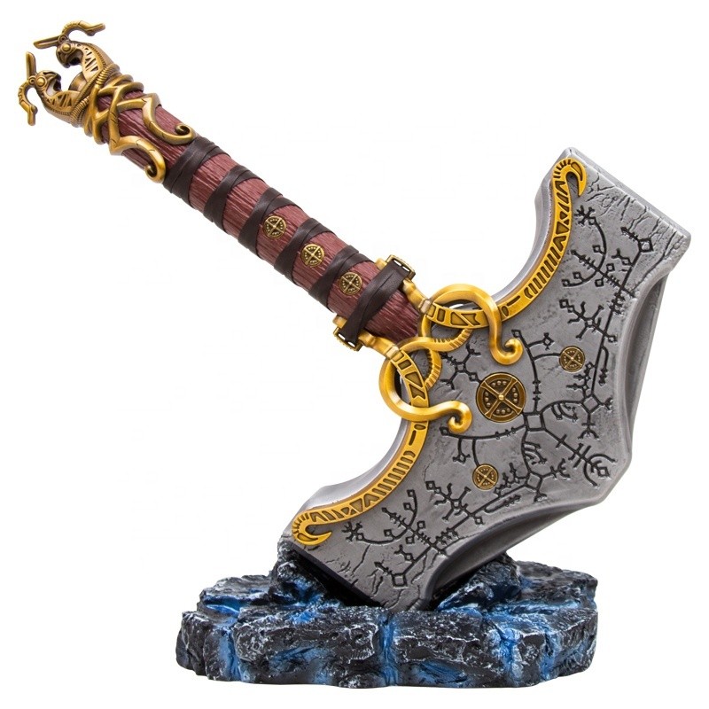 Full Metal 1:1 Scale God Of War Ragnarok Cosplay Weapon Replica Mjolnir ...