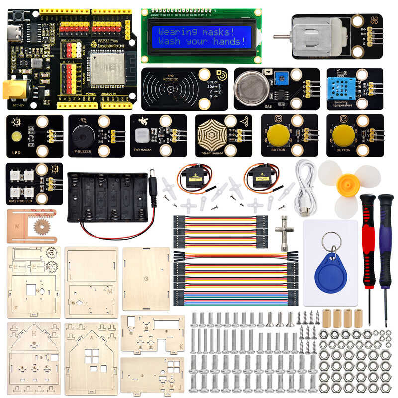 ESP32 Keyestudio IOT Smart Home Starter For Arduino Esp32 STEM Eduional Set DIY Electronic Kit ...
