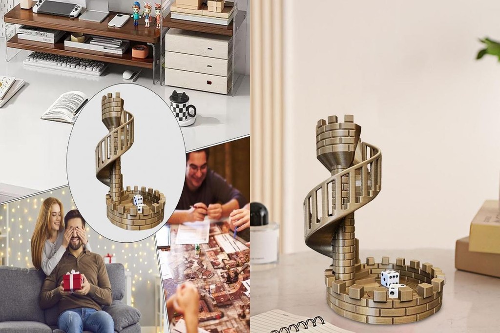 SFH- Travel-friendly Dice Tower Plastic Dice Tower Vintage Dnd Dice ...