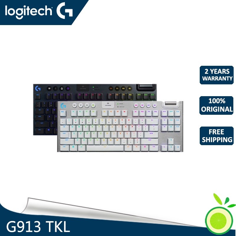 Logitech G913 TKL Wireless Bluetooth Mechanical Gaming Keyboard-White ...