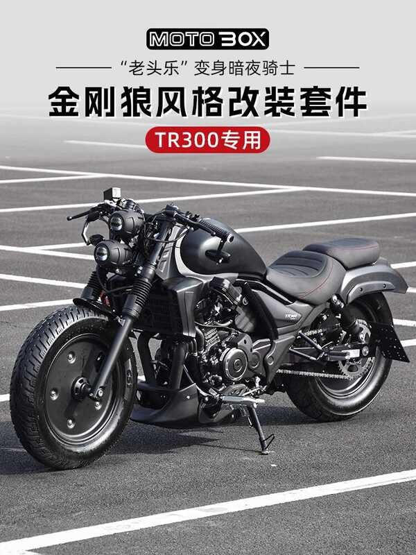 Haojue TR300 Wolverine modified headlights, handlebars, rearview ...