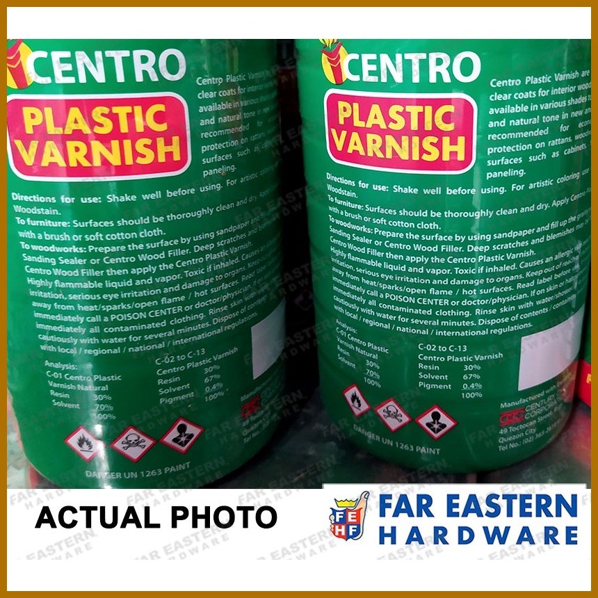 CENTRO Plastic Varnish 350ml / 1 Liter Natural Maple Walnut Light ...