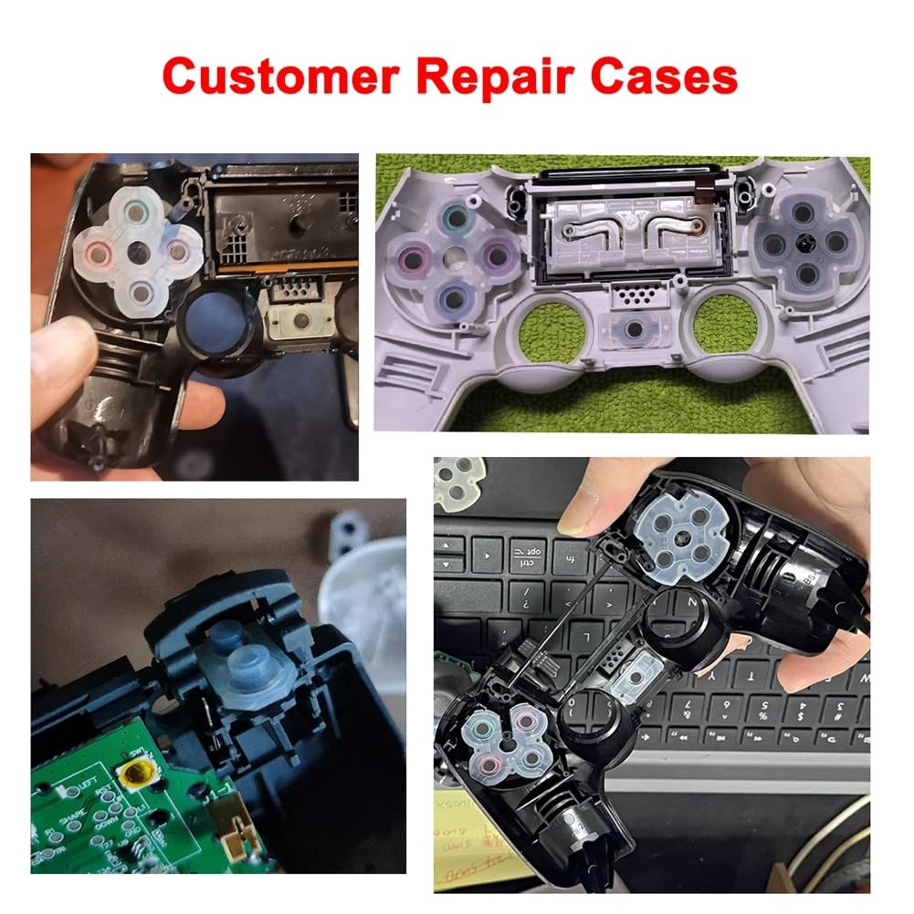 9/5Pcs/set Ps4 Rubber Conductive Pad Keypad Accessories Controller ...