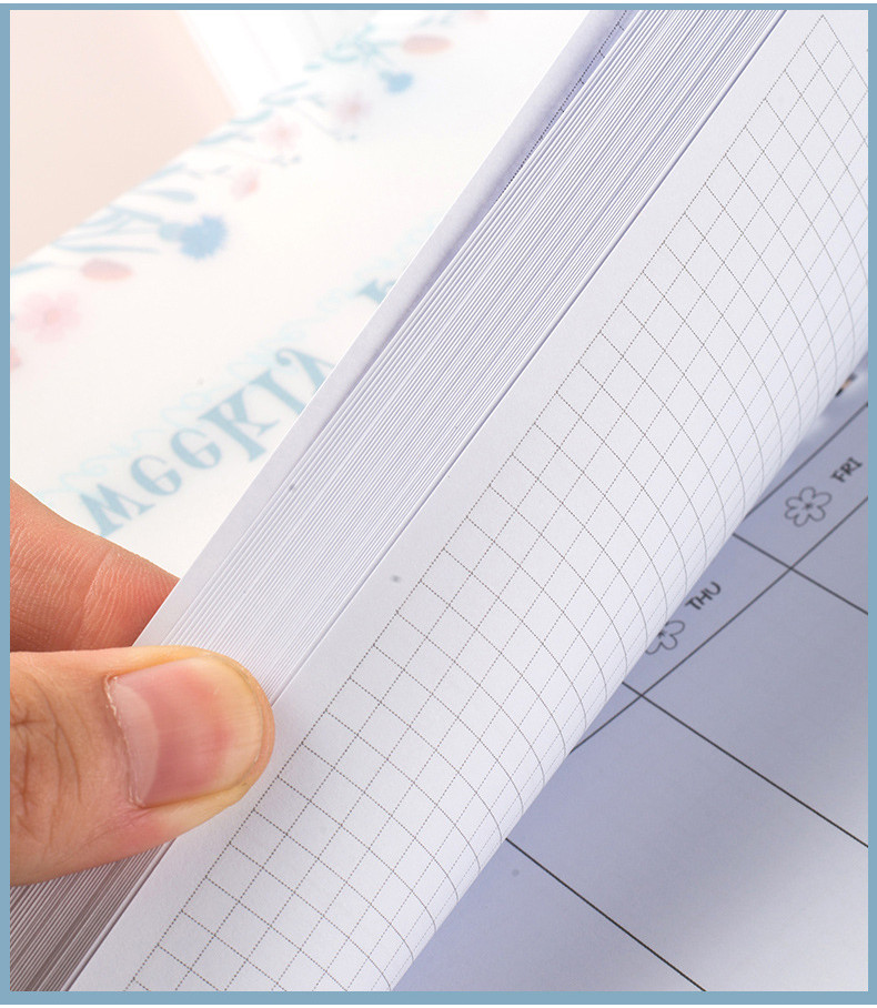 50 Sheets Portable Weekly Planner Notepad Spiral Flip Notebook with To ...