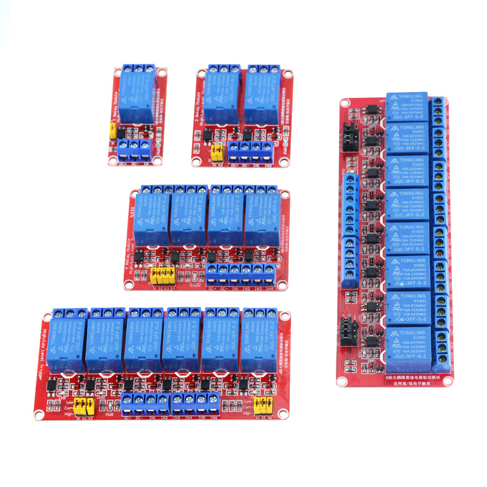 in stock 6 8 Channel 5V 24V 12V Relay Module Board Shield With Optocoupler Road High And Low ...