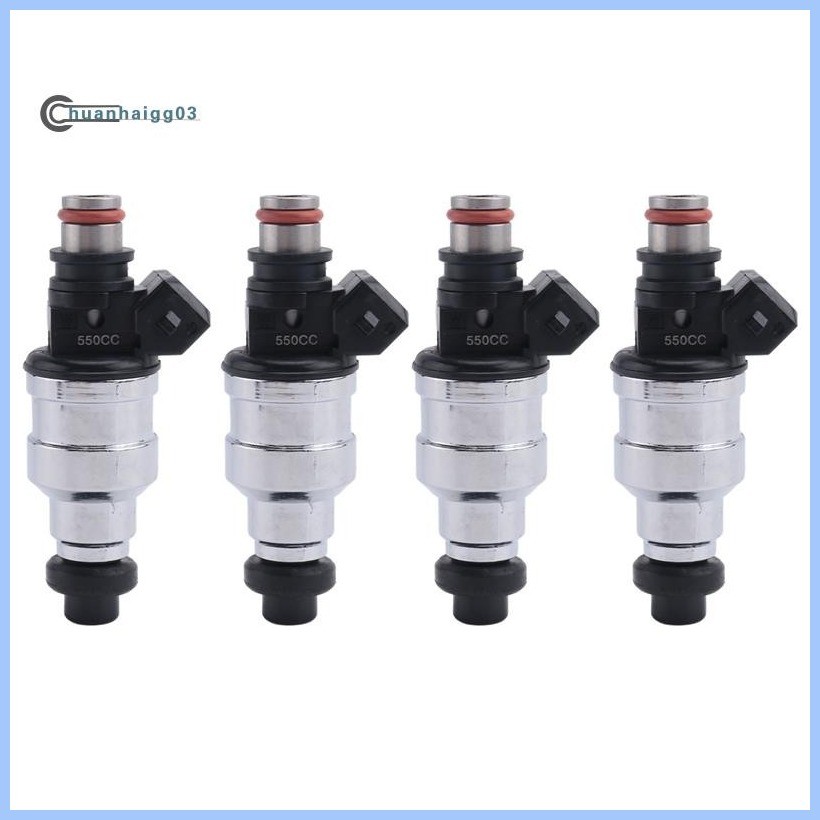 .4PCS 550Cc Fuel Injectors for OBD1 OBD2 B16 B18 B20 D15 D16 D18 H22 ...