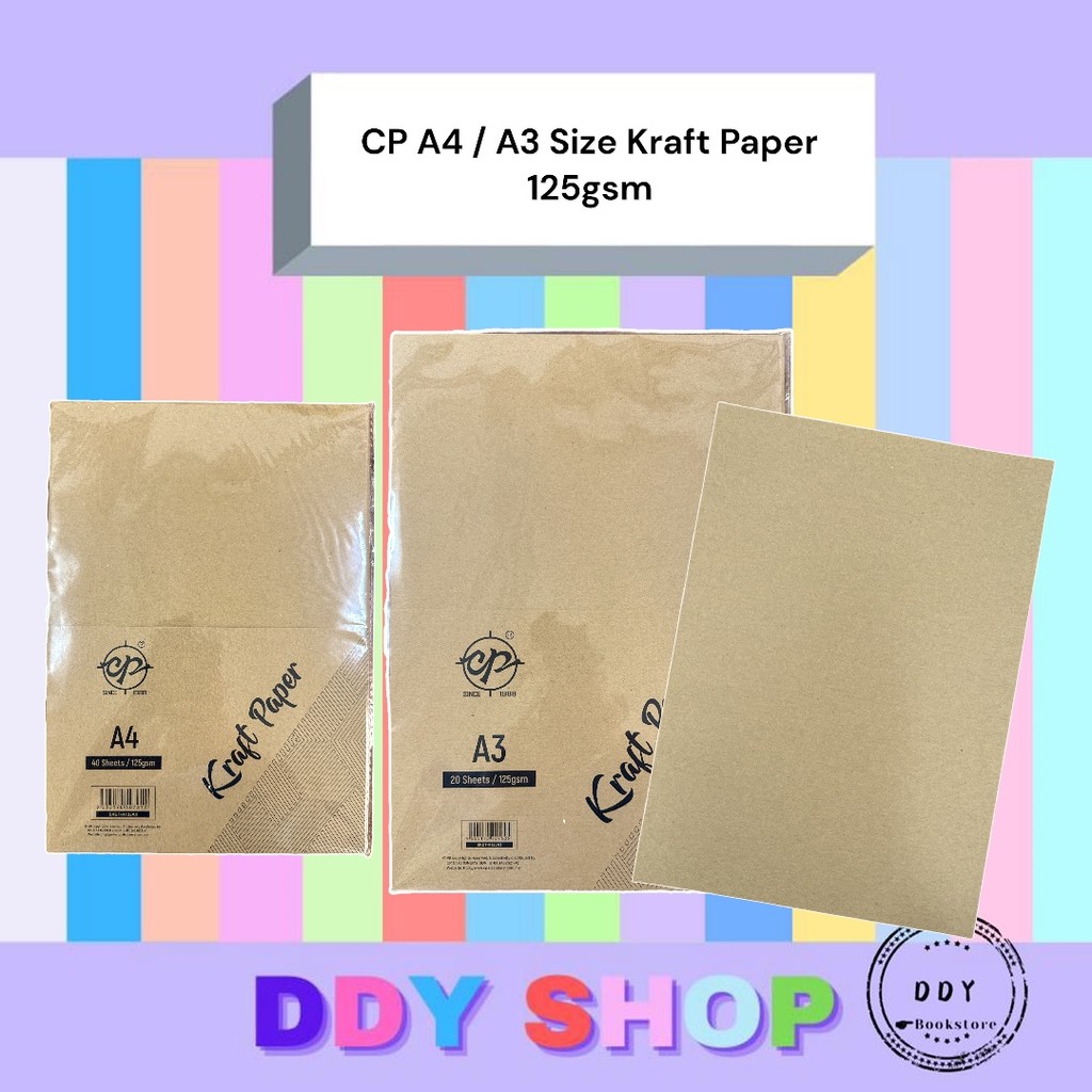 CP A4 / A3 Size Brown Kraft Paper for Printing and Craft | Shopee Philippines