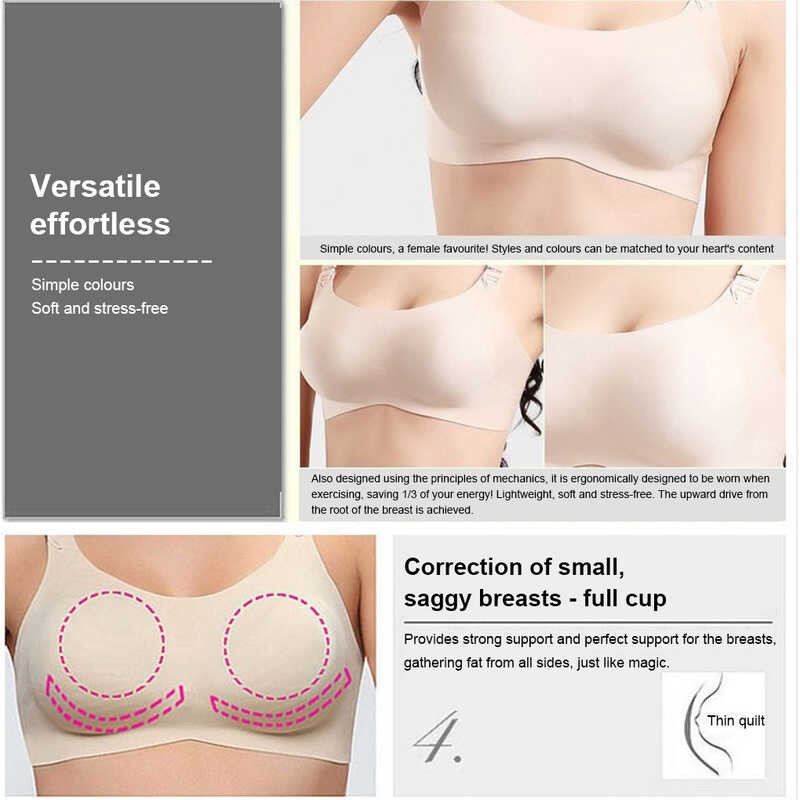 Ng Bigyan Dibdib Lightweight Fake Boobs Lifelike Prosthesis 500-1400G Skin Friendly A-D Cup Bra ...