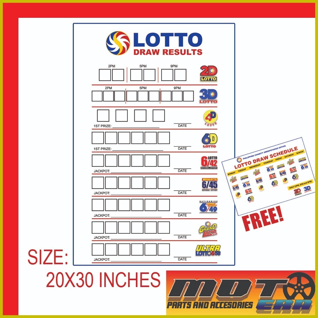 PCSO LOTTO RESULT BOARD / TODAY'S DRAW / DRAW SCHEDULE | Shopee Philippines