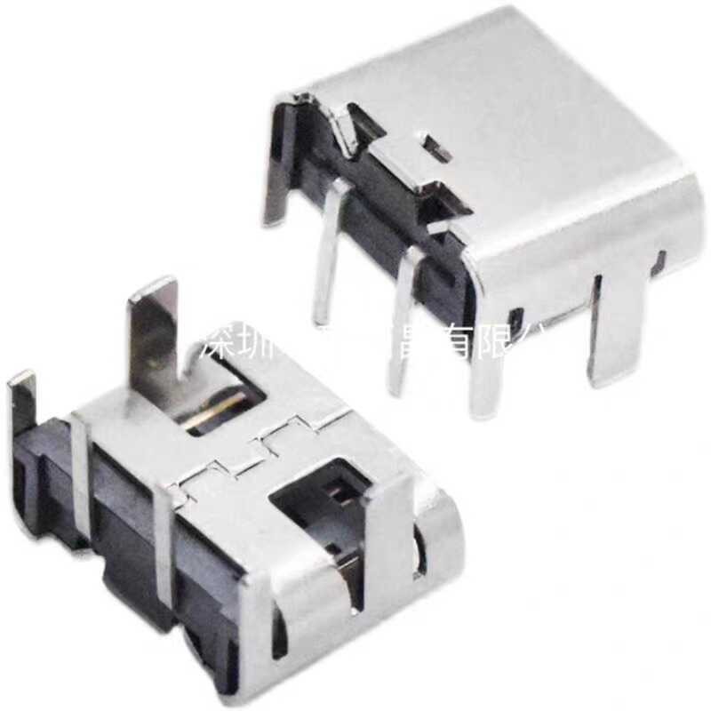 TYPE-C 2P female socket 90 degree plug-in, double-sided plug, simple USB four pin plug-in board ...