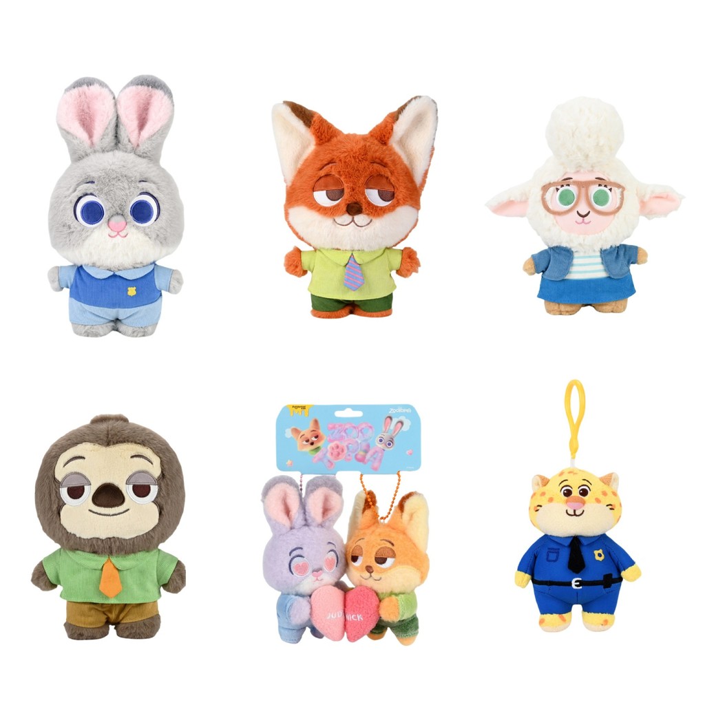 Collectible Cute And Zootopia Judy Hopps And Nick Wilde Plush As Keychains Figures | Shopee ...