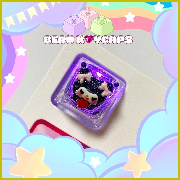 ♣ Sanrio keycaps melody kuromi kerropi cinnamoroll pochaco pompompurin ...