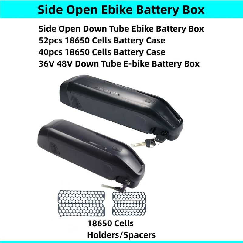 Release Side Open E Bike 39 40 50 52 Pcs 18650 Cells Box Sea Moon 36V ...