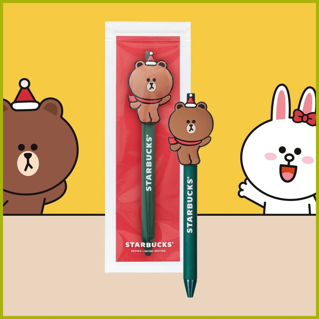 ∢ ┛ ∤ Starbucks x LINE Friends - Brown and Friends Pen | Shopee Philippines