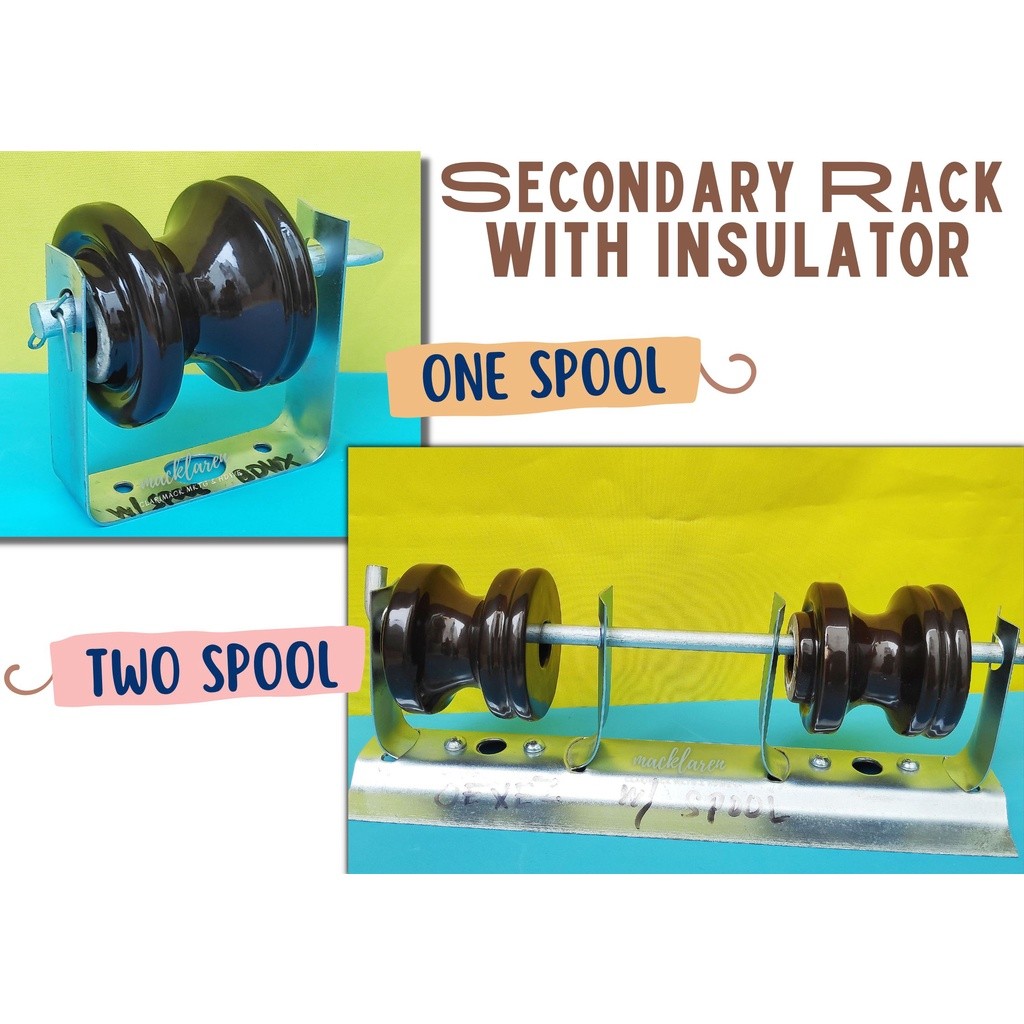 ♞Rack Secondary ️ With Spool Insulator ️ Sold as SET ️ 1 Spool ️ 2 ...