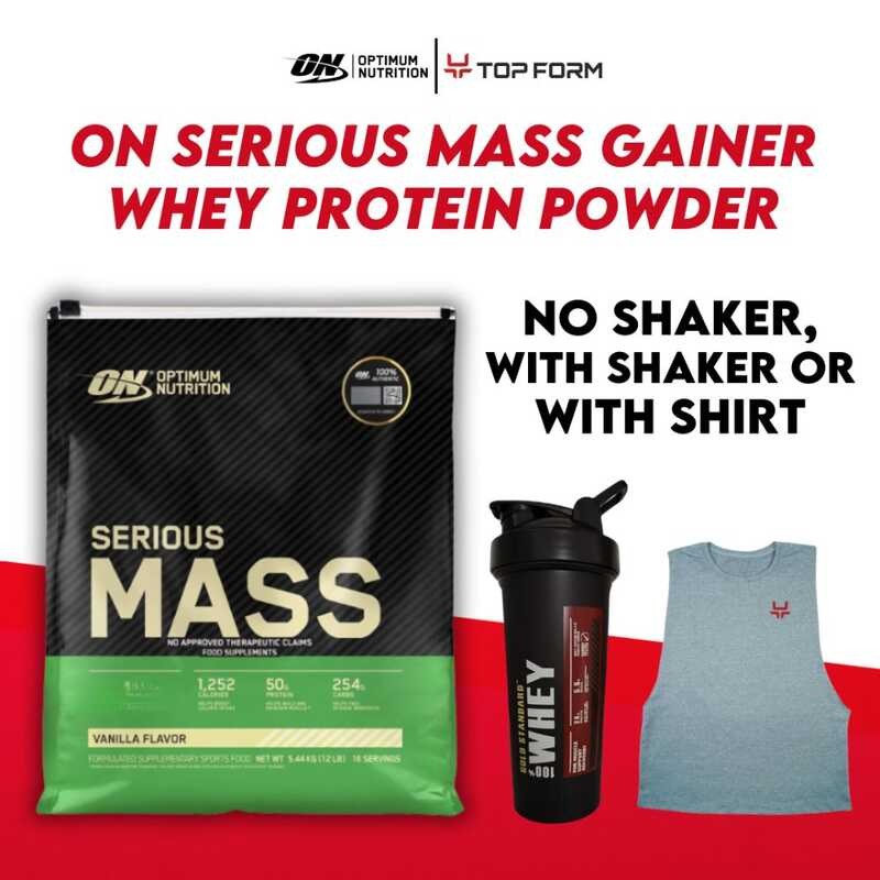 Optimum Nutrition Serious Mass 12Lbs With Shaker, ON Gainer Whey ...