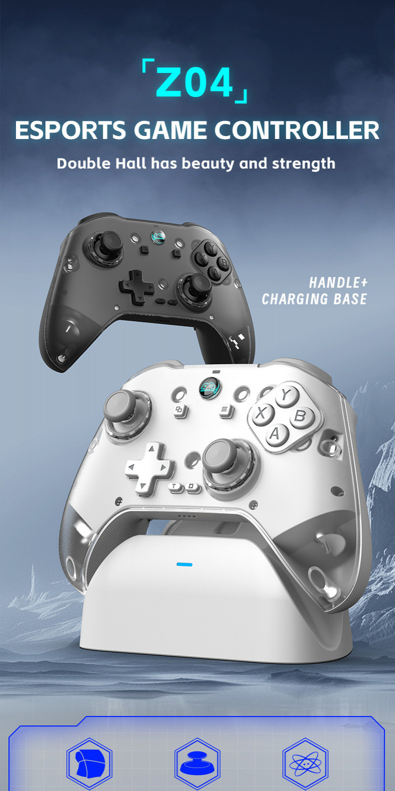 NEW Z04 Wireless Bluetooth Gamepad For Switch Controller Joystick For ...