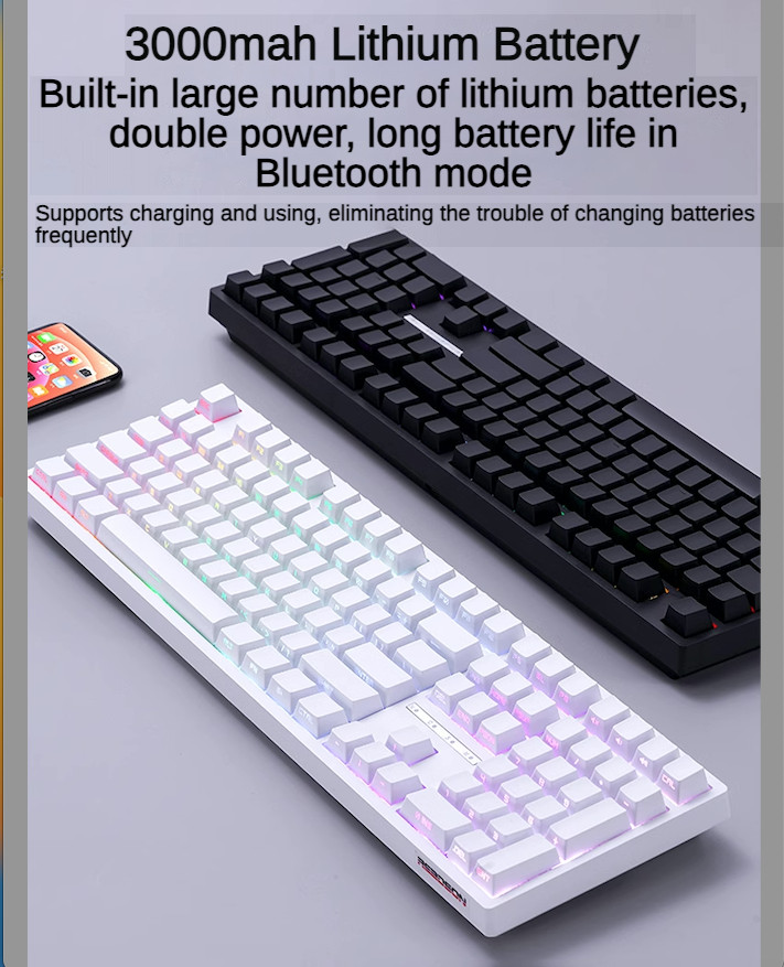 2024 New! Lychee gaming HW108 108-key South Facing LED RGB mechanical ...