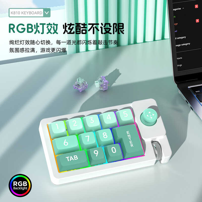 E1 12 Key Joystick Macro Definition Wired RGB Gaming Mechanical ...