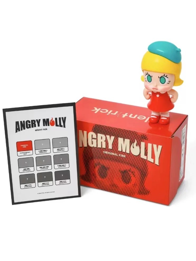 [POPMART] Angry MOLLY V1 Original Fire First Generation Figure Big Baby ...