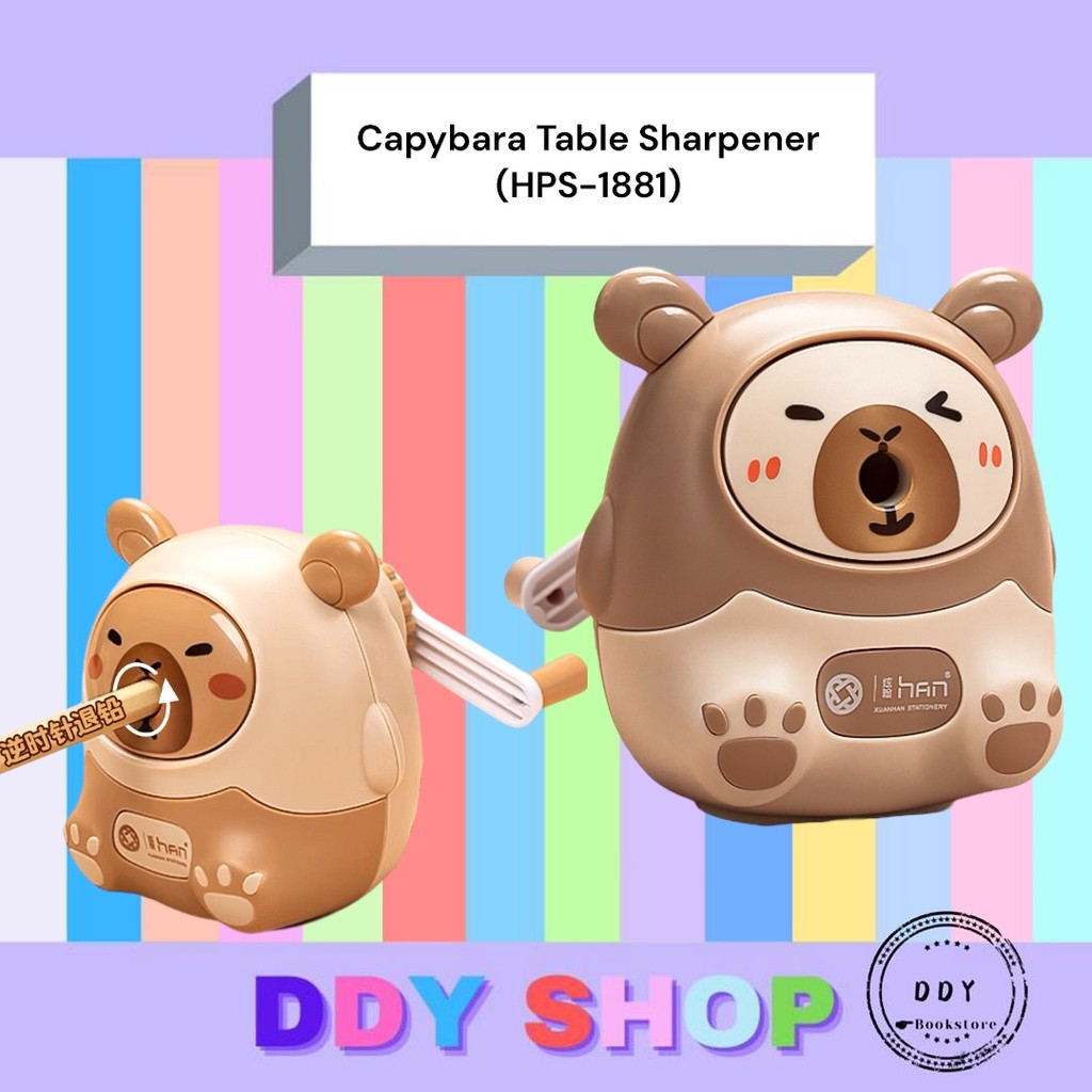 Cartoon Capybara Table Sharpener Cute Sharpener (HPS-1881) | Shopee ...