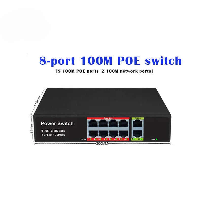 Non Standard POE Switch 24V Power Supply 15V Gigabit 8 Port 100M Intelligent Industrial Security ...