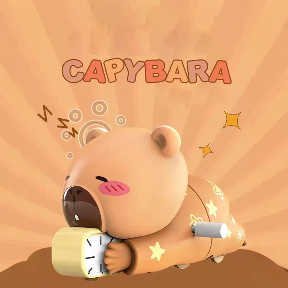Kawaii Anime Alarm Clock Pyjamas Capybara Styling Toy Figurine ...